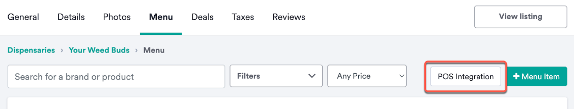 Cova Weedmaps Crawler Integration Guide